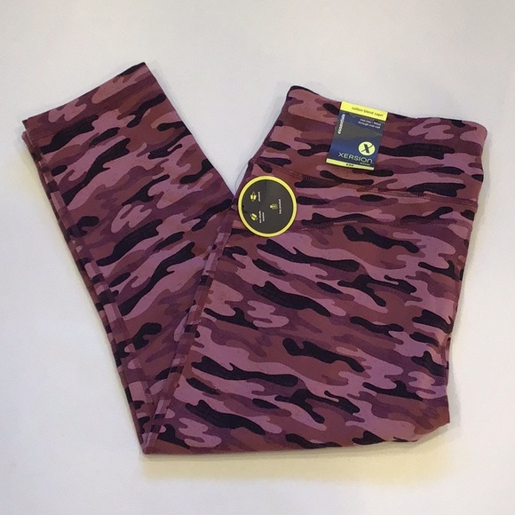 Xersion | Pants & Jumpsuits | Nwt Xersion Pink Camo Workout Capris ...